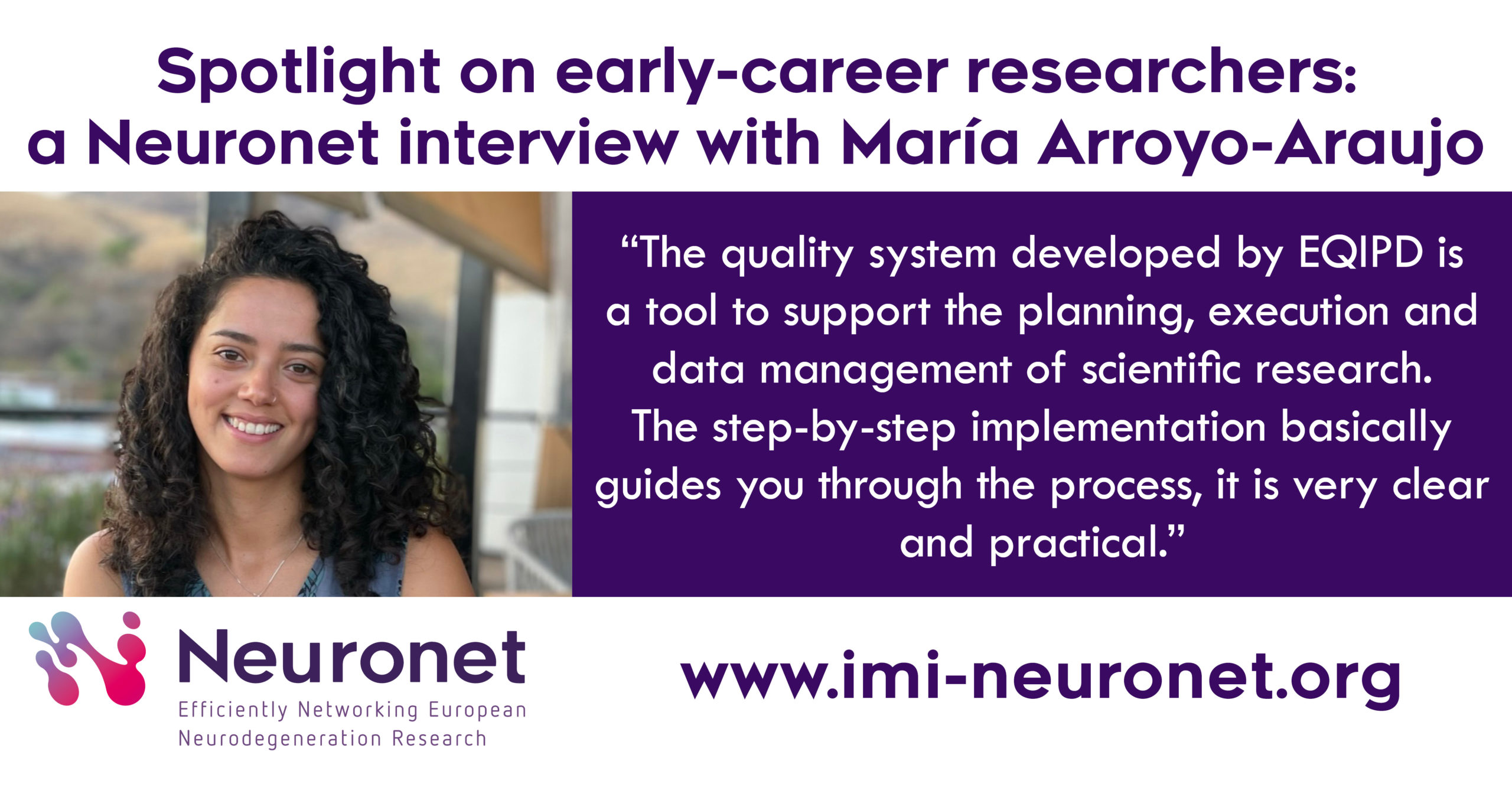 Neuronet spotlight interview María Arroyo-Araujo